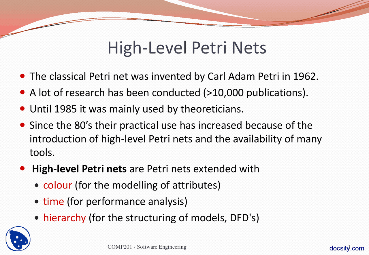 High Level Petri Nets-Development and Software Engineering-Lecture ...