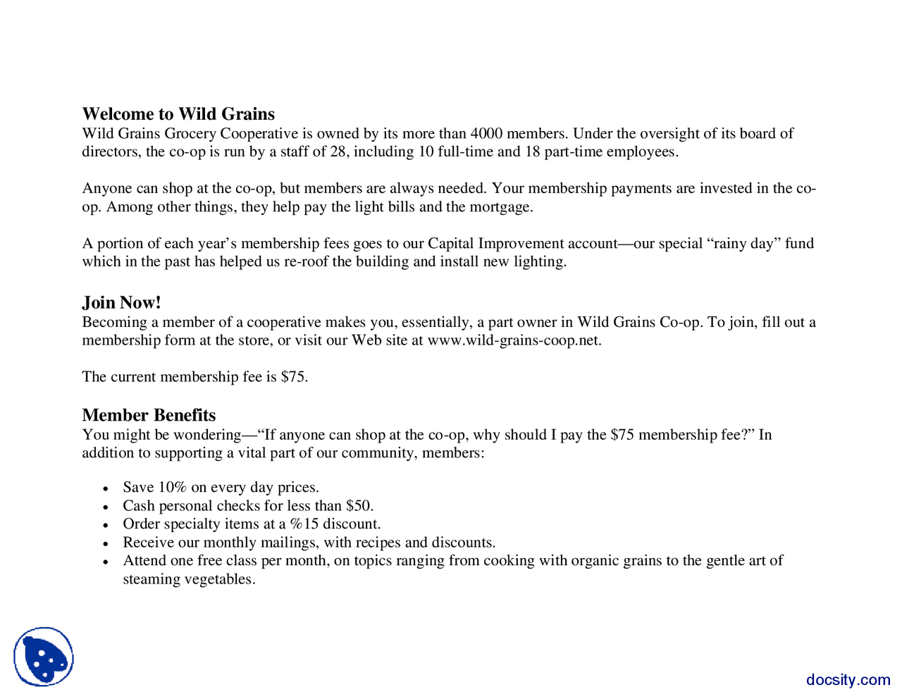 Welcome To Wild Grains Learning Microsoft Word Assignment Solutions
