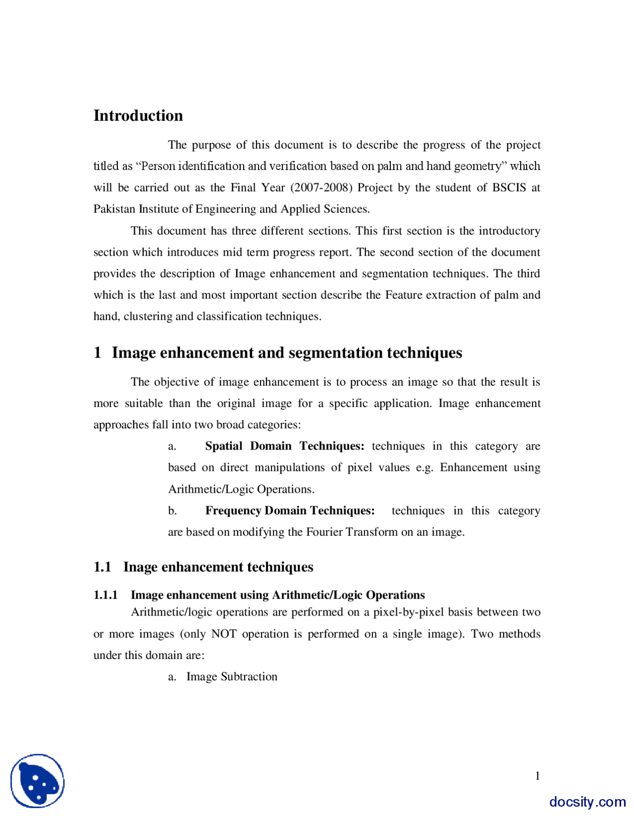 Person Identification And Verification Based On Palm And Hand Geometry