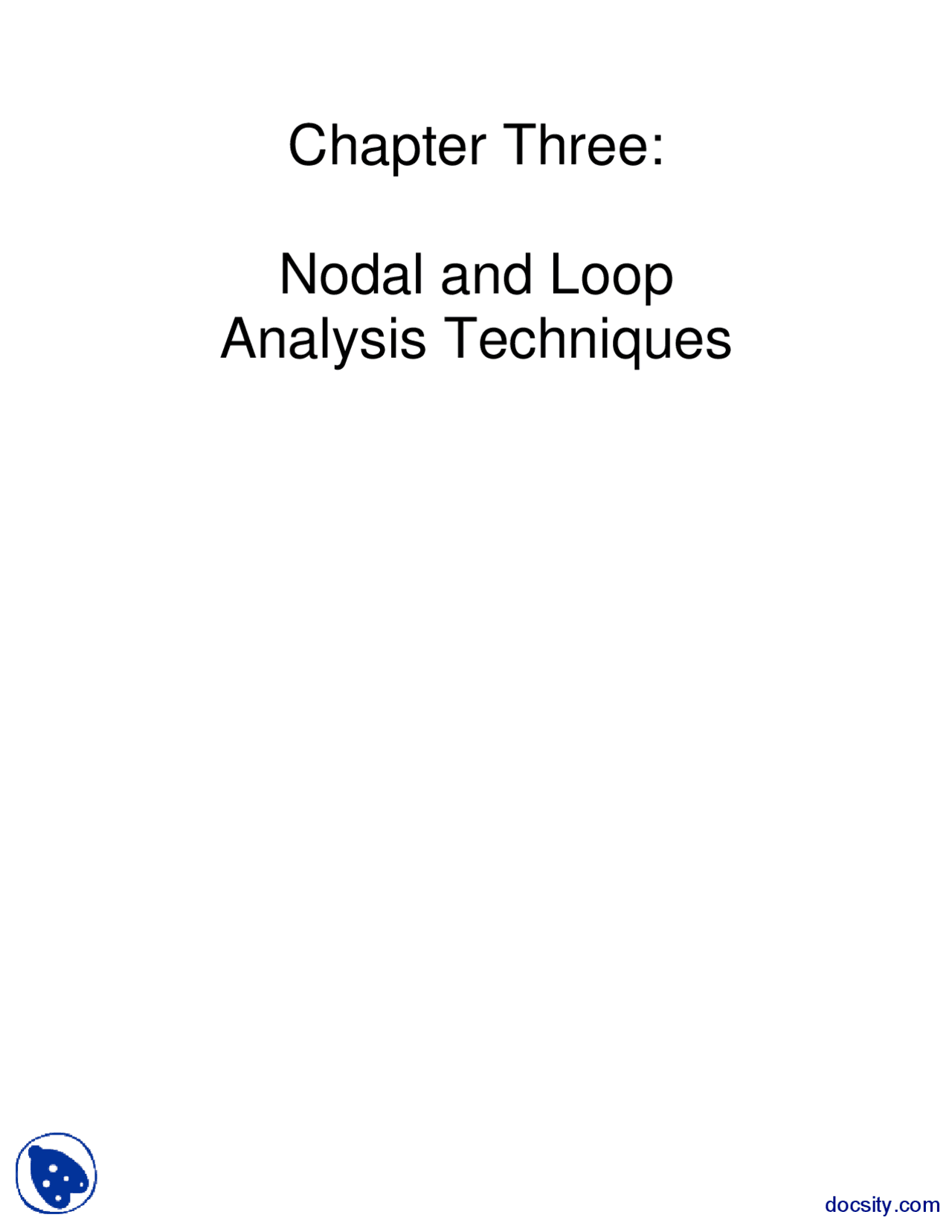 Nodal And Loop Analysis Techniques Basic Circuit Analysis Problem Plus