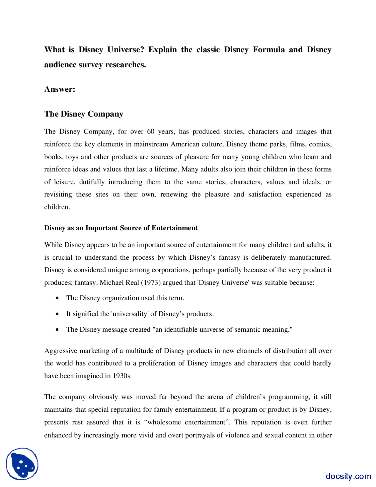 What is Disney Universe-Mass Communication and Role of Media-Handout ...