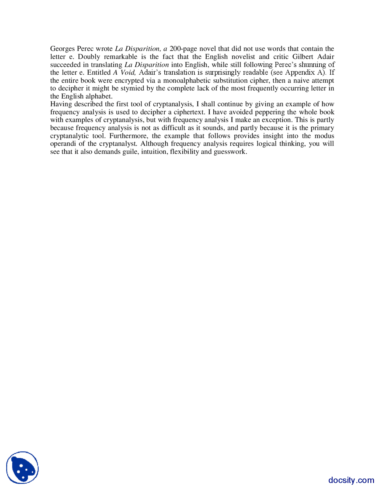 Cryptanalysing A Ciphertext Cryptography And Security Of Systems