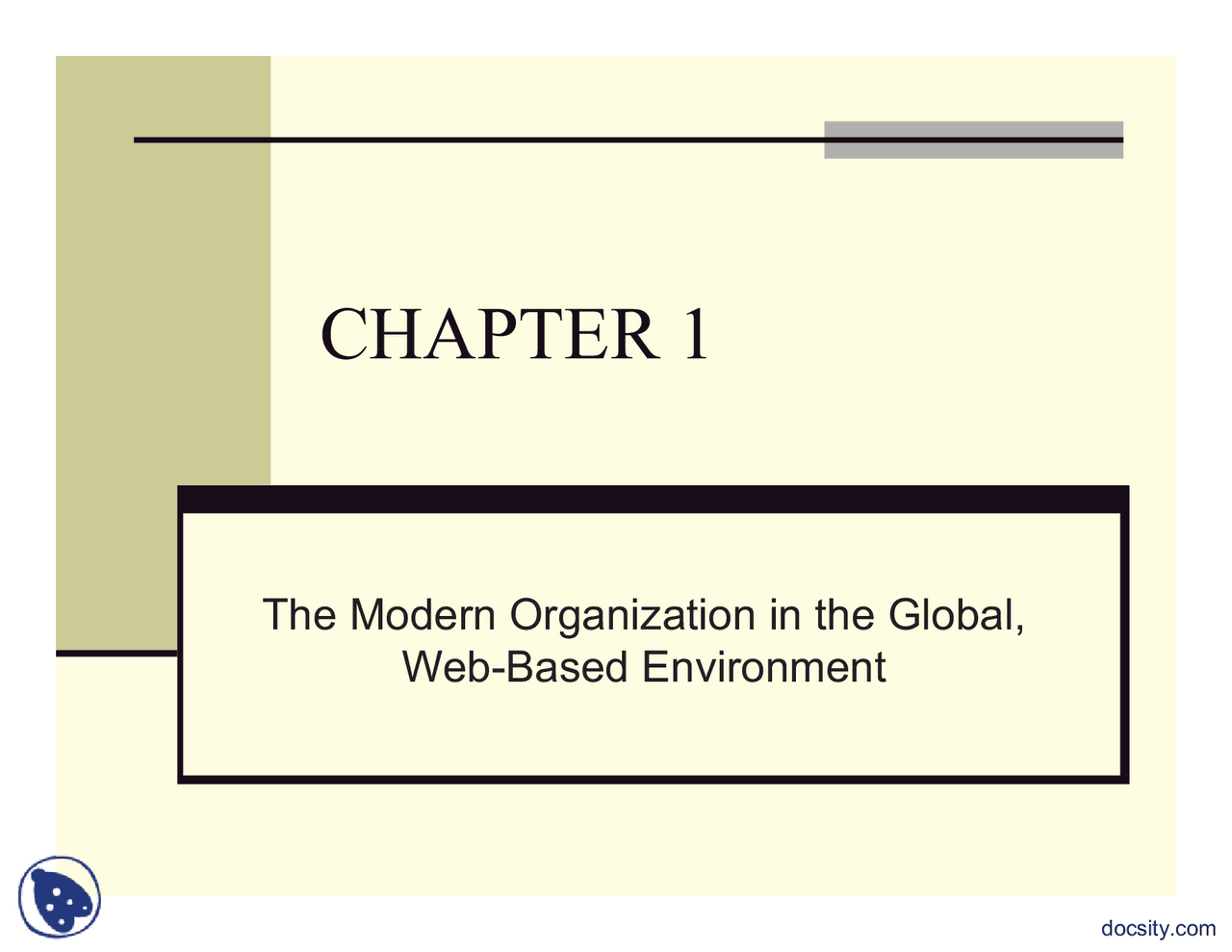 The Modern Organization in the Global Web Based Environment part 1-Using Web And Networking ...