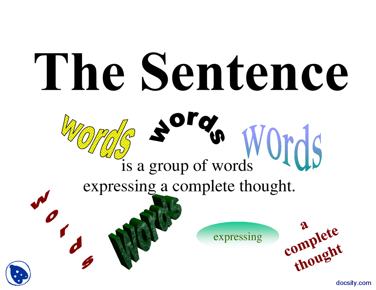 The Sentence-Learn English Grammar And Language-Lecture Slides - Docsity