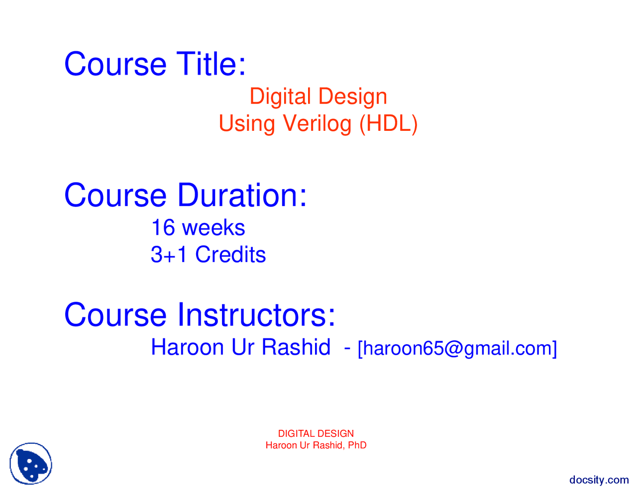 Introduction Verilog And Hdl Lecture Slides Docsity 7988