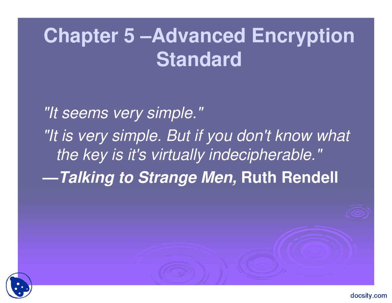 Advanced Encryption Standard System Security And Cryptography Lecture