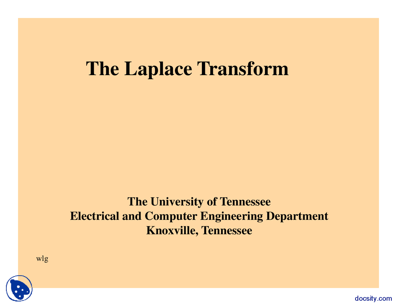 The Laplace Transform Signals And Systems Lecture Slides Docsity
