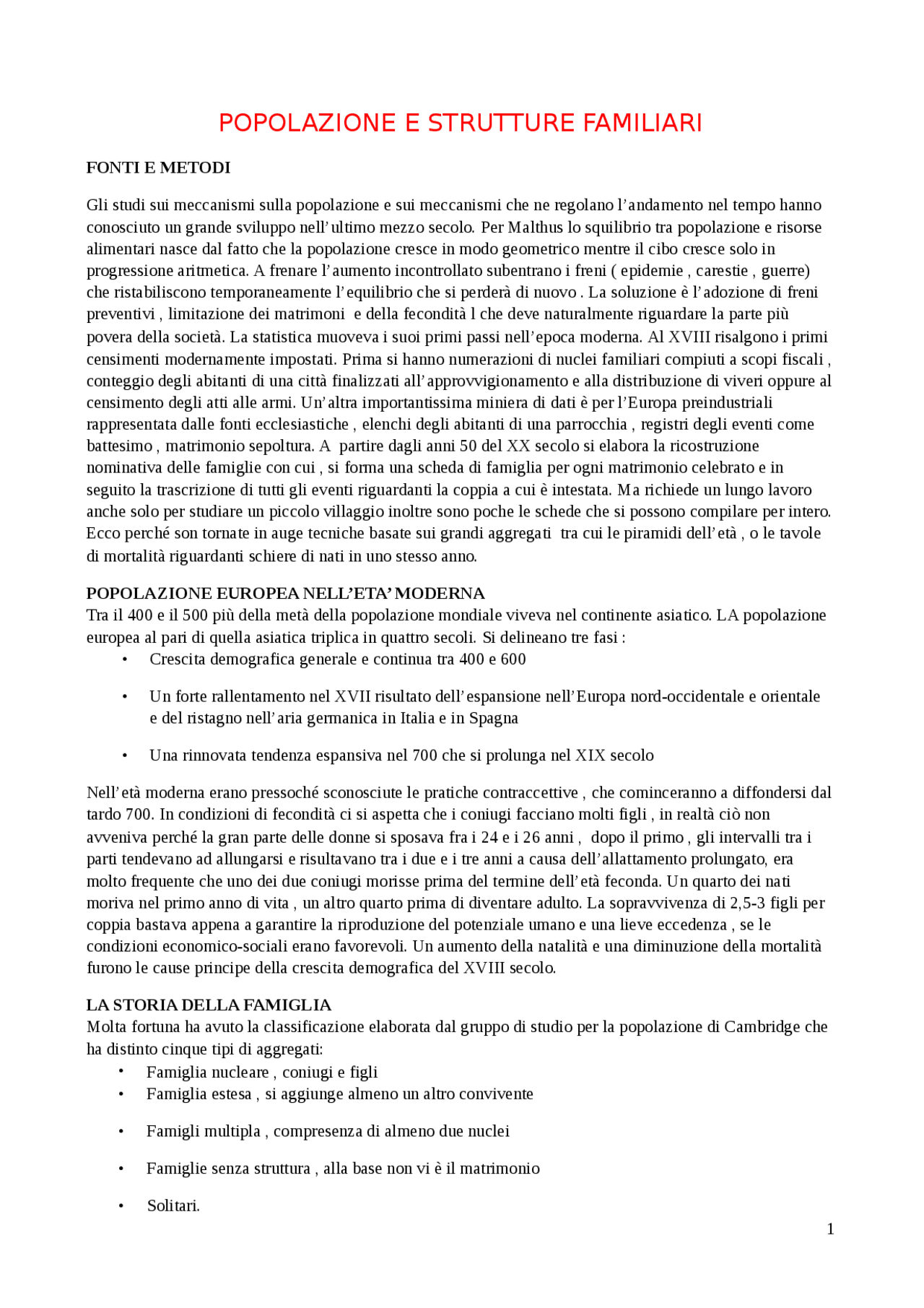 Riassunto CArlo Capra Storia Moderna - Docsity