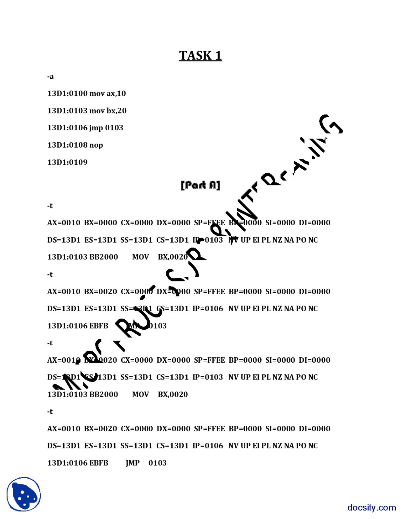 Short And Long Jumps Microprocessor And Interfacing Lab Code Docsity