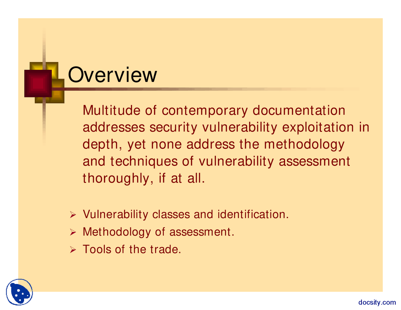 Vulnerability Classes And Identification And Methodology of Assessment ...