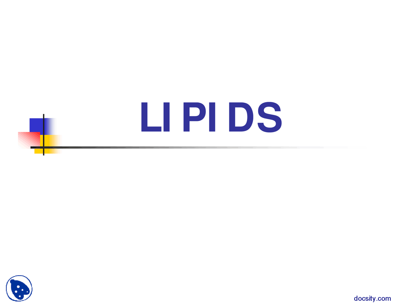 Lipids Molecular Biology Lecture Slides Docsity