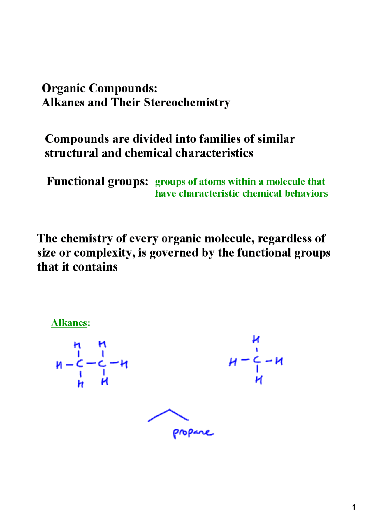 Organic Compounds: Alkanes and their Stereochemistry - Lecture Notes ...