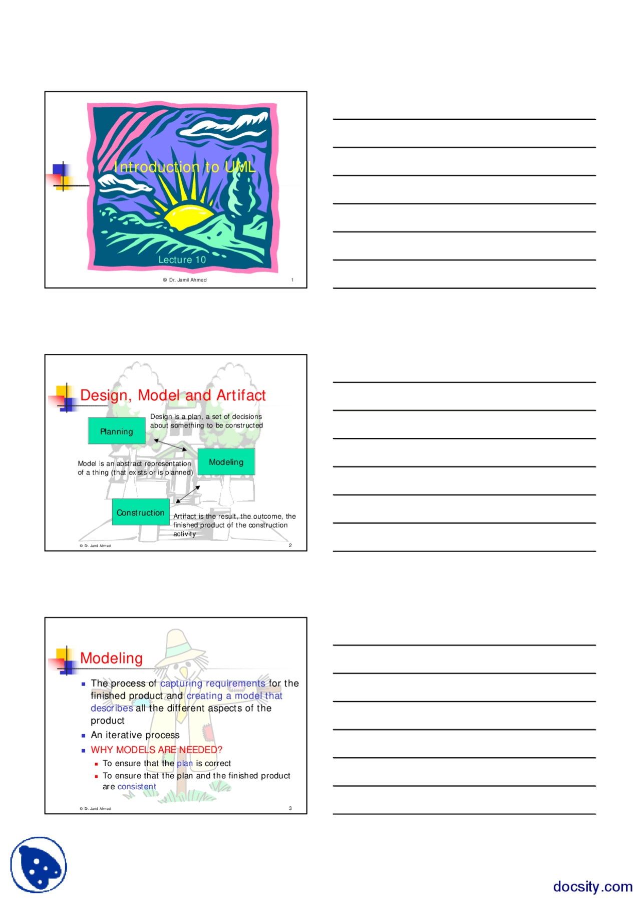 Introduction To Uml Concepts Of Object Oriented Programming Lecture