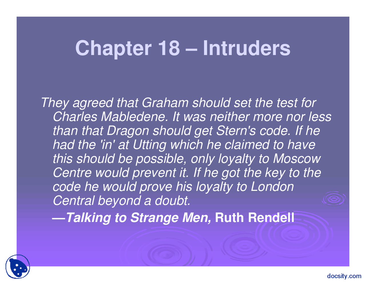 Intruders System Security And Cryptography Lecture Slides Slides Cryptography And System