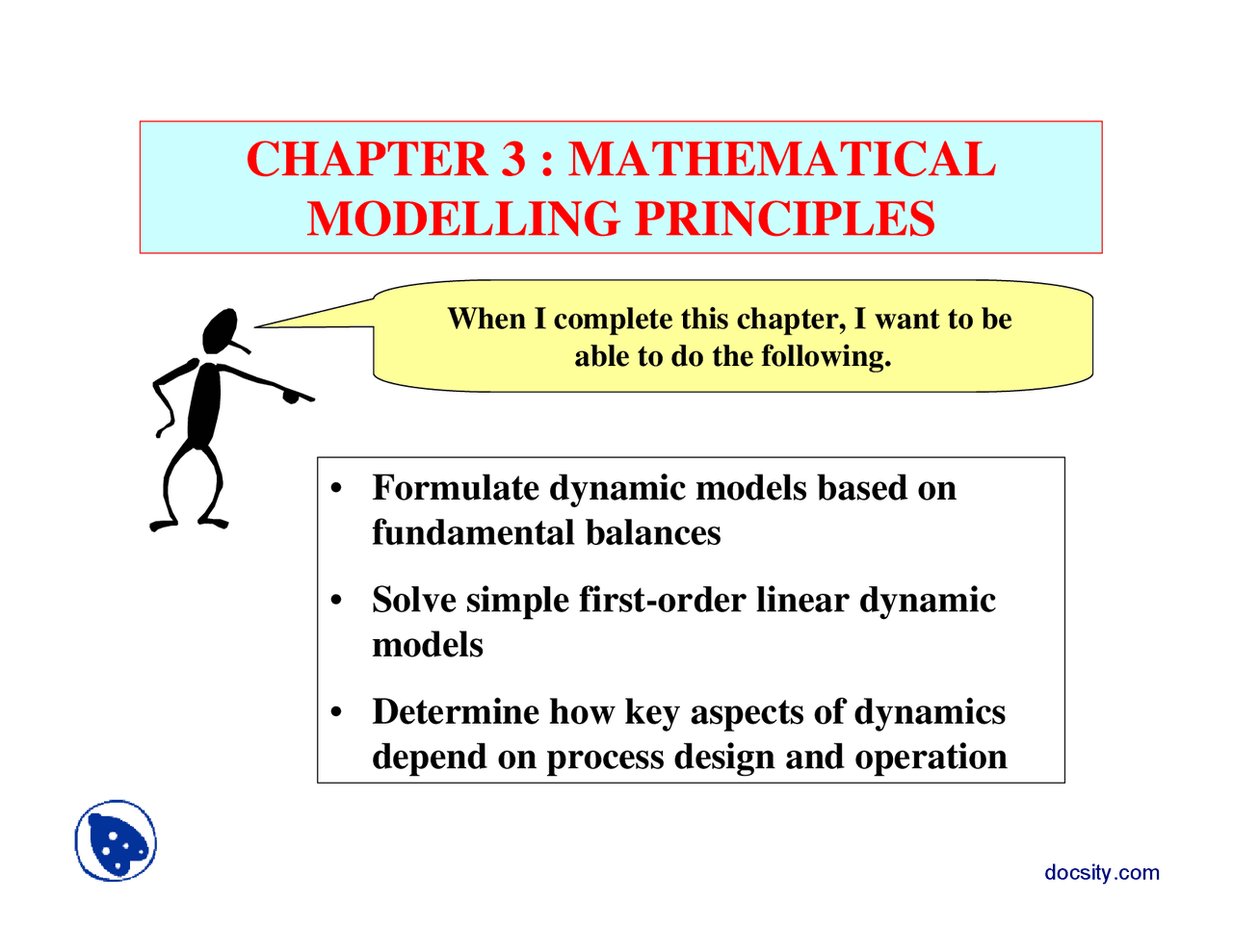 Mathematcial Modeling-Control of Processes-Lecture Slides - Docsity