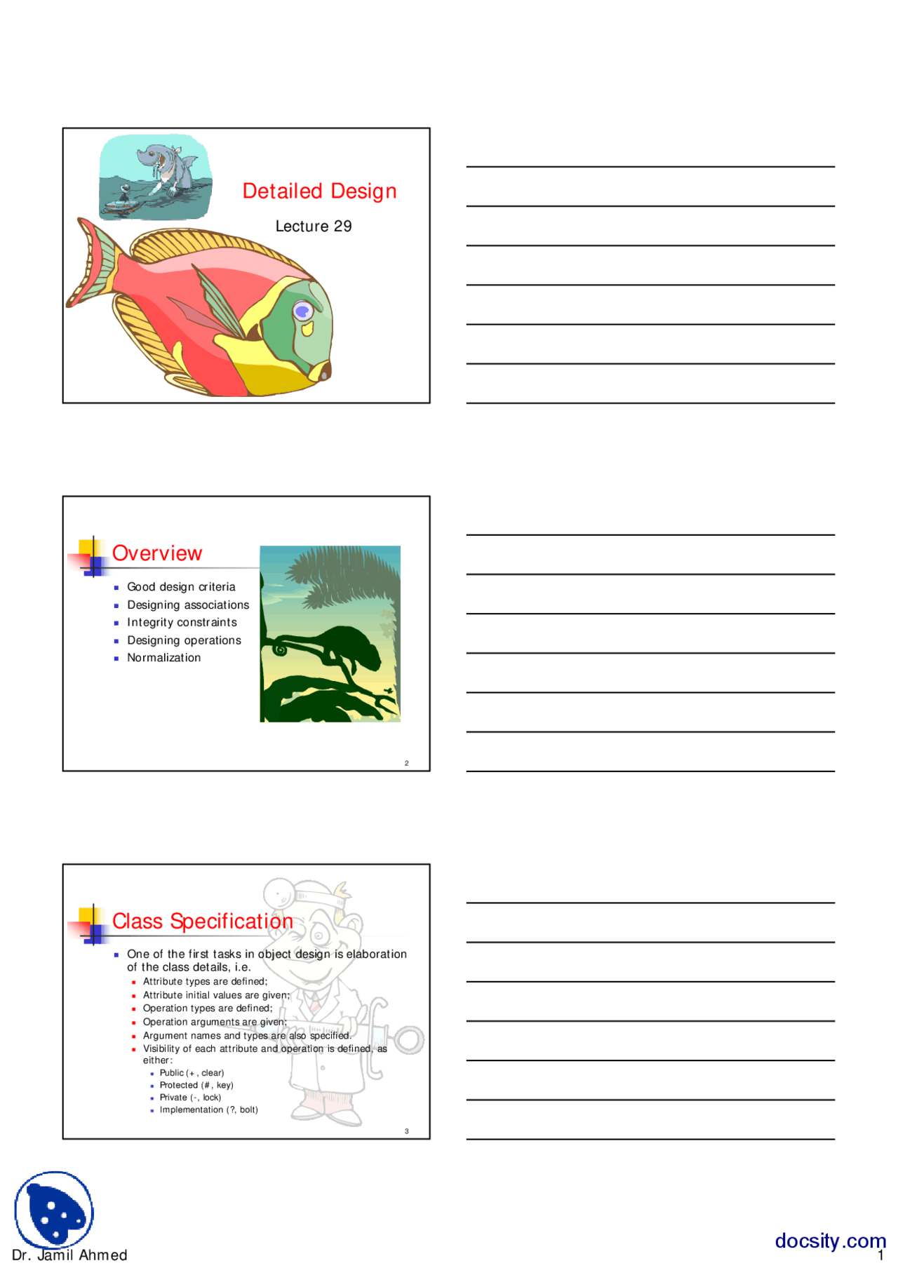 Detailed Design Learn Object Oriented Programming Lecture Slides Docsity 3276