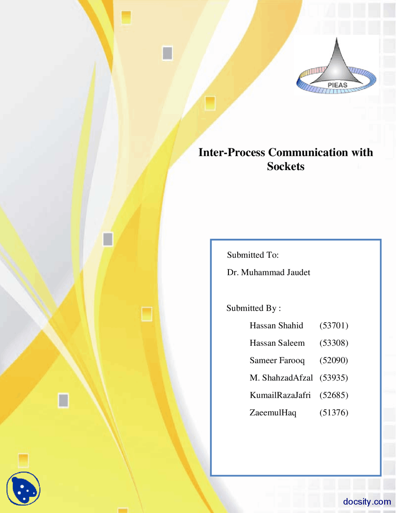 Interprocess Communication By Sockets 4 Networking Lab Report Docsity
