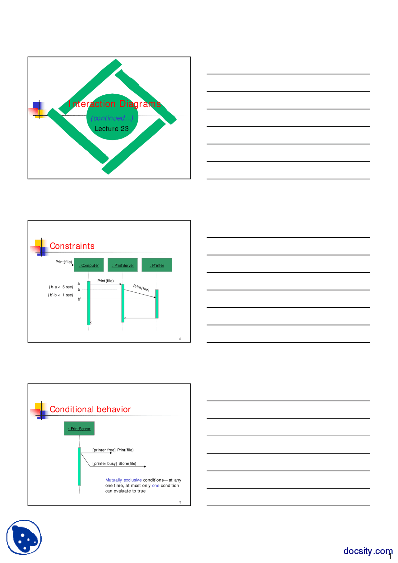 More on Interaction Diagrams-Learn Object Oriented Programming-Lecture ...