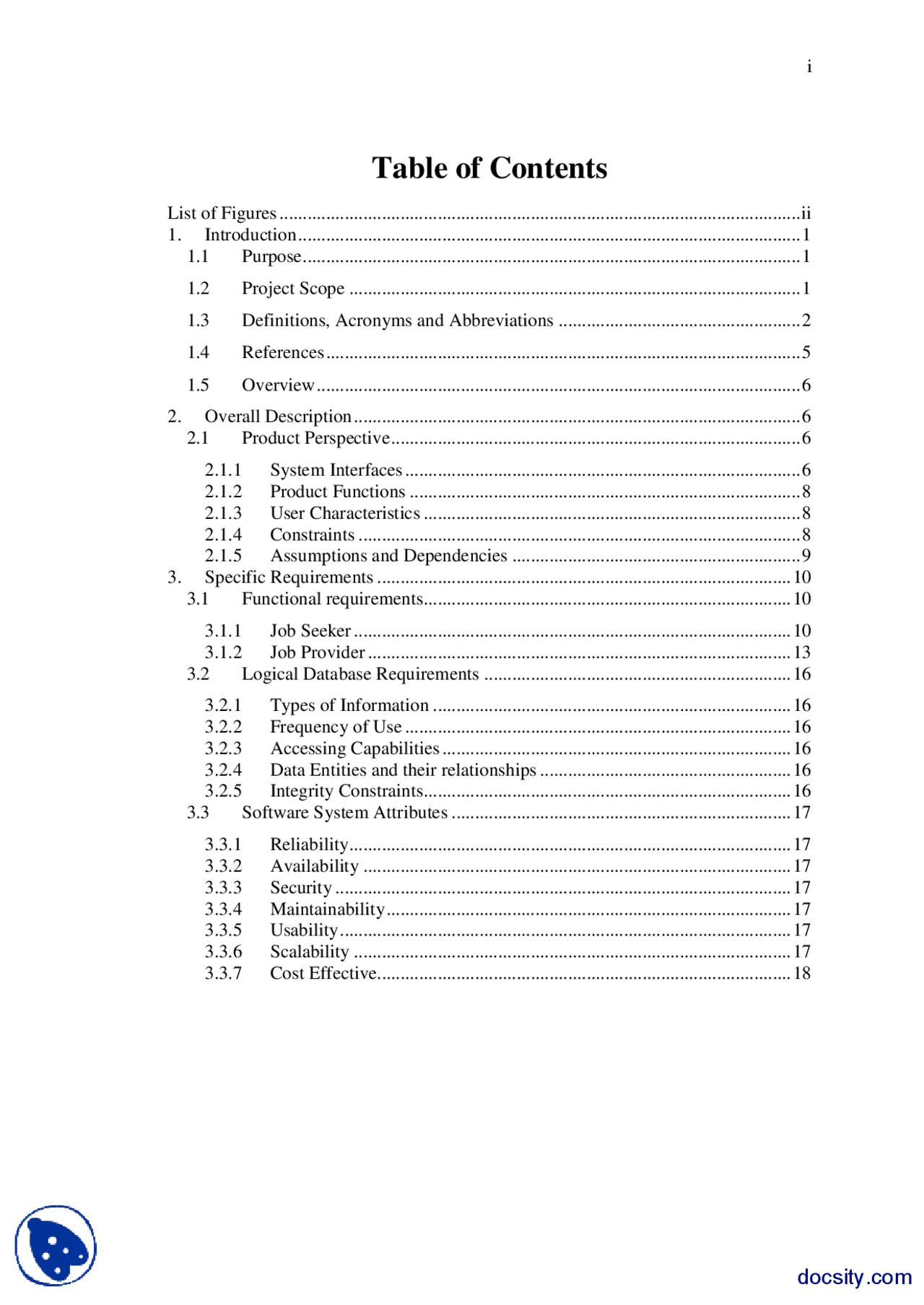 SRS for Job Portal-Implementation and Applications In Computer Sciences-Project Report | Study ...