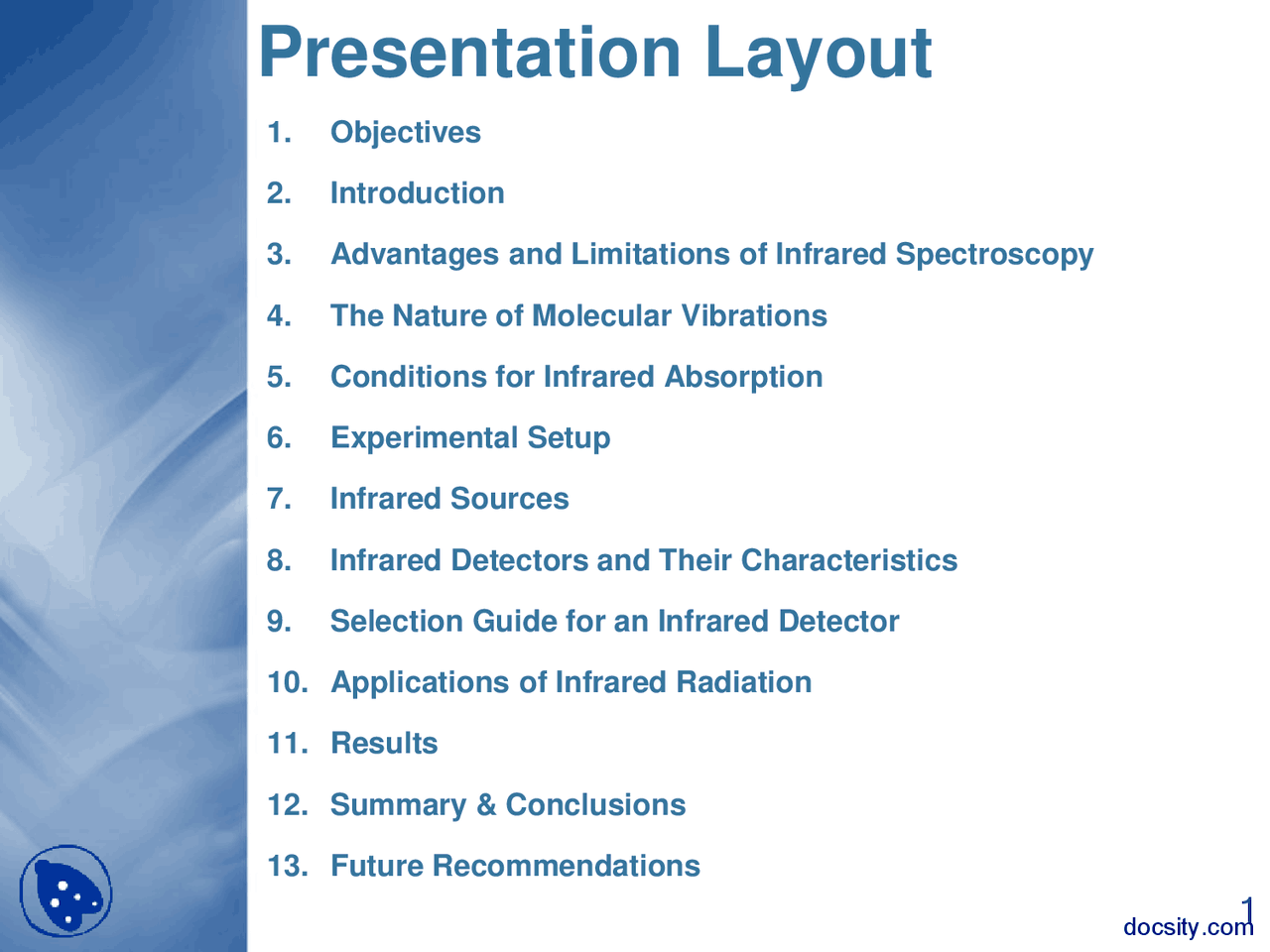 Ir Spectroscopy Advanced Physics Project Presentation Docsity