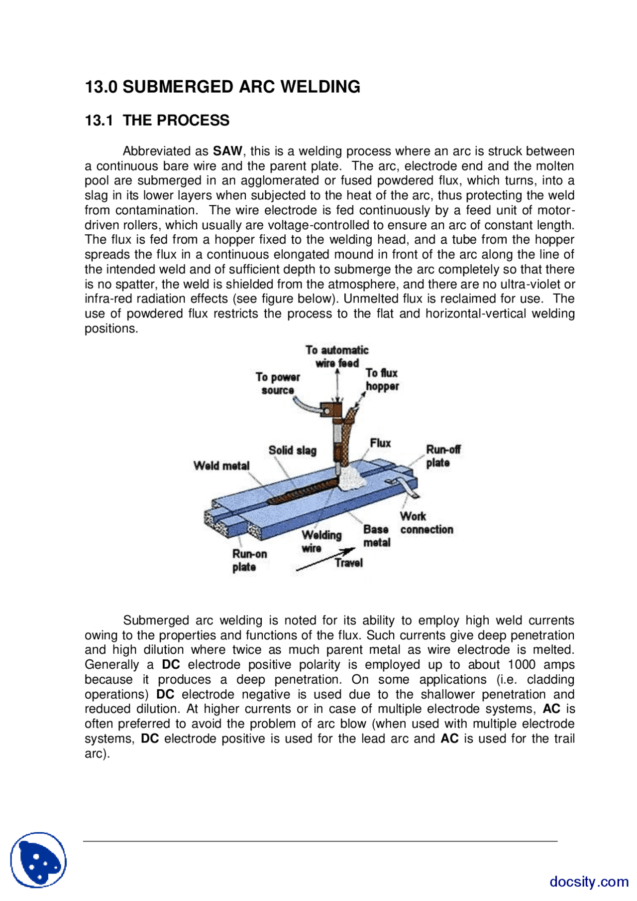 Submerged Arc Welding-Welding Inspection Technology-Lecture Handout ...