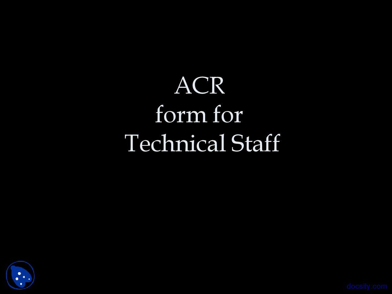 Acr Form For Technical Staff Applications Of Computer Sciences Project