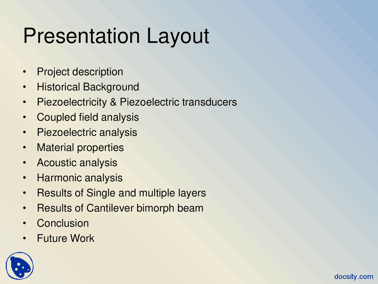 Piezoelectricity-Advanced Physics-Project Presentation - Docsity