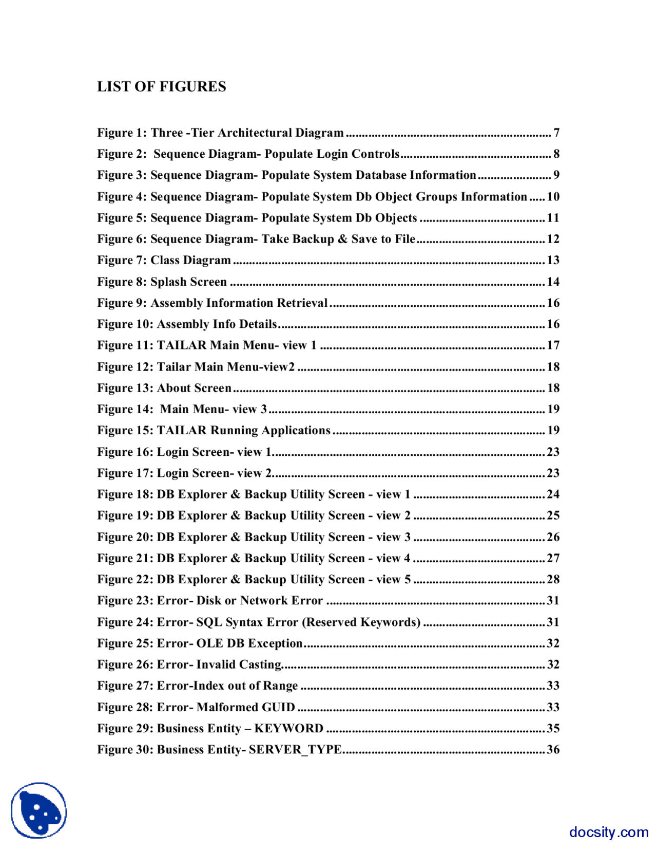 Tailar Computer Sciences Project Report Docsity