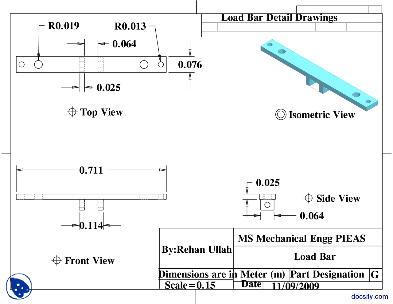Load Bar Detail Drawings II-Modified Engineering Drawing-Lecture ...