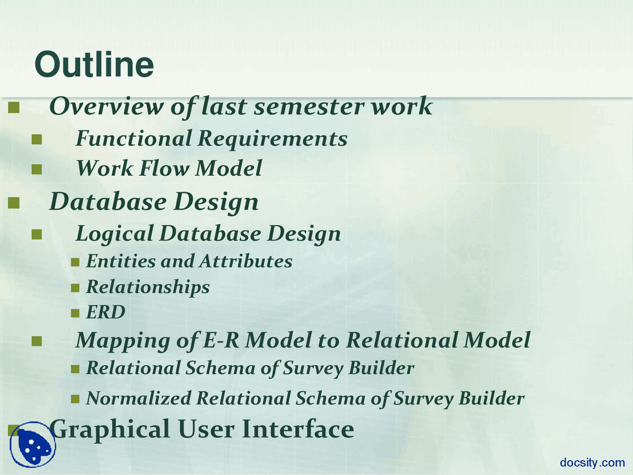 Survey Builder Application Midterm Applications Of Computer Sciences