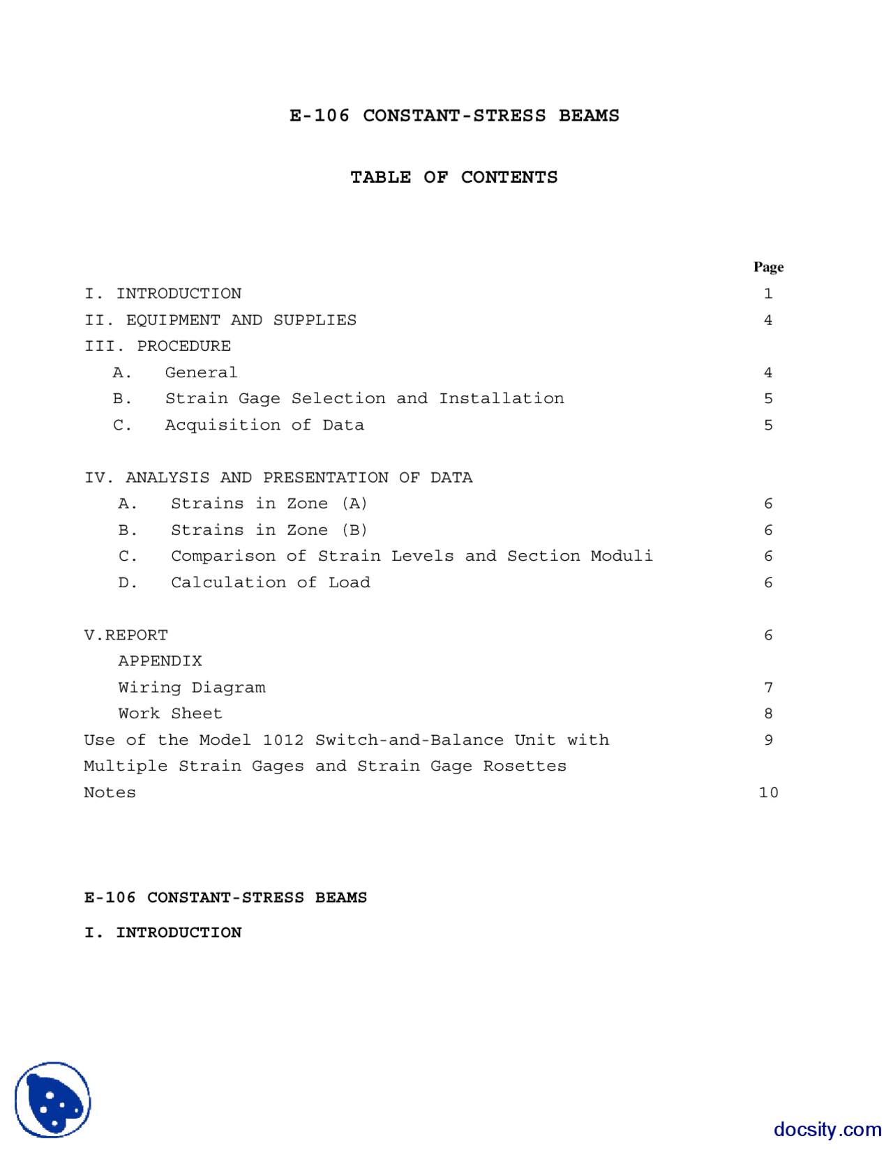 Constant Stress Strain Beams-Mechanics-Lab Mannuals | Exercises ...