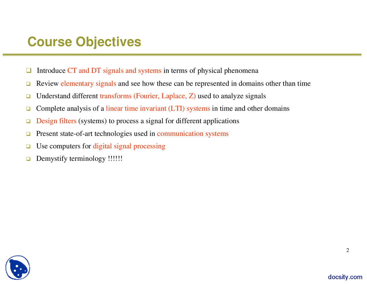 Introduction And Basic Concepts Transforms In Signals And Systems