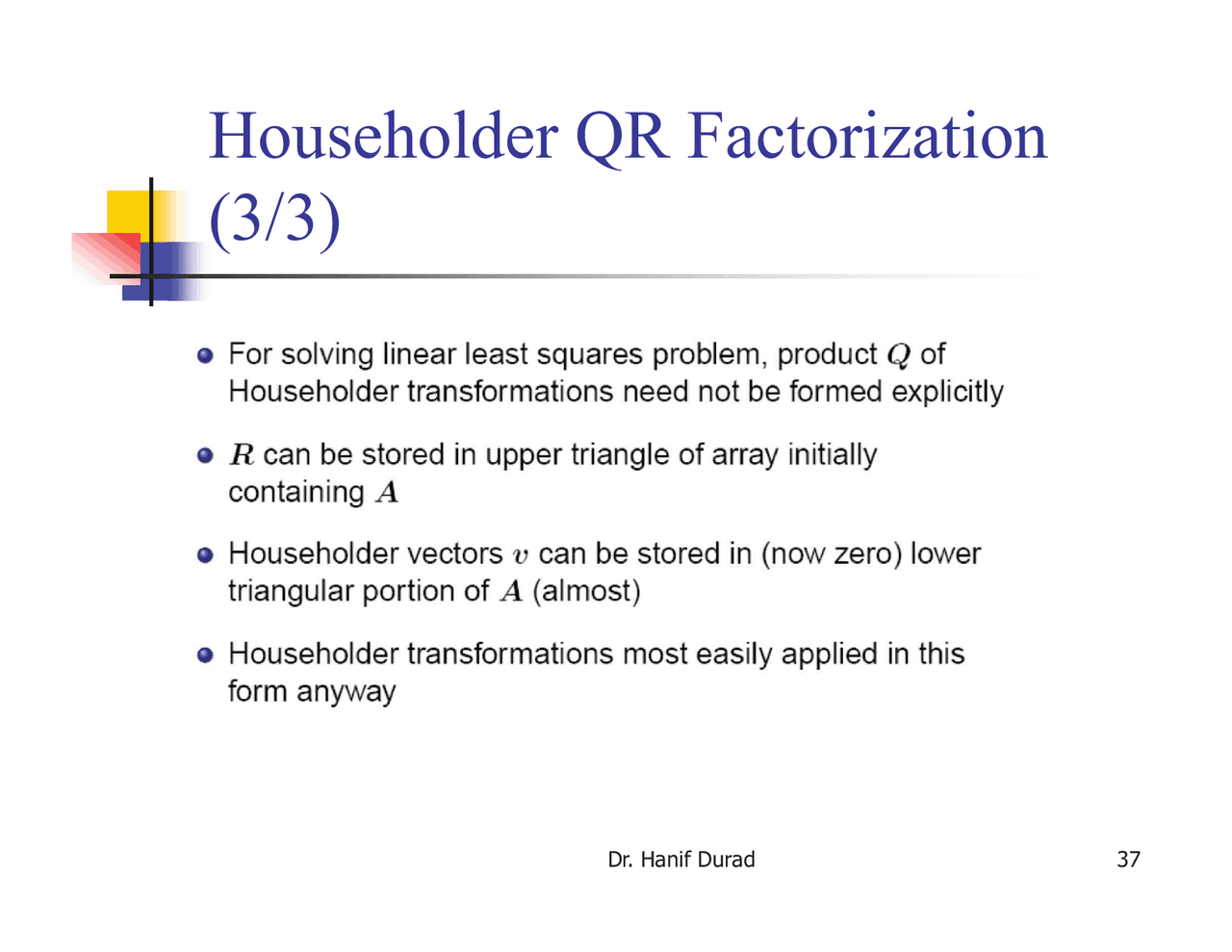 Linear Least Squares Part 2 Computational Physics Lecture Slides Docsity