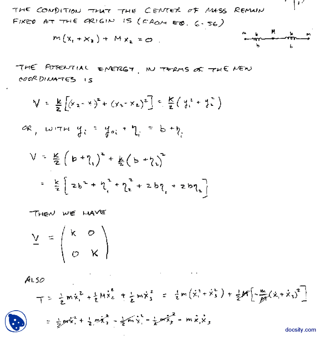 Center Of Mass Ii Quantum Physics Sloved Assignment Problems Docsity