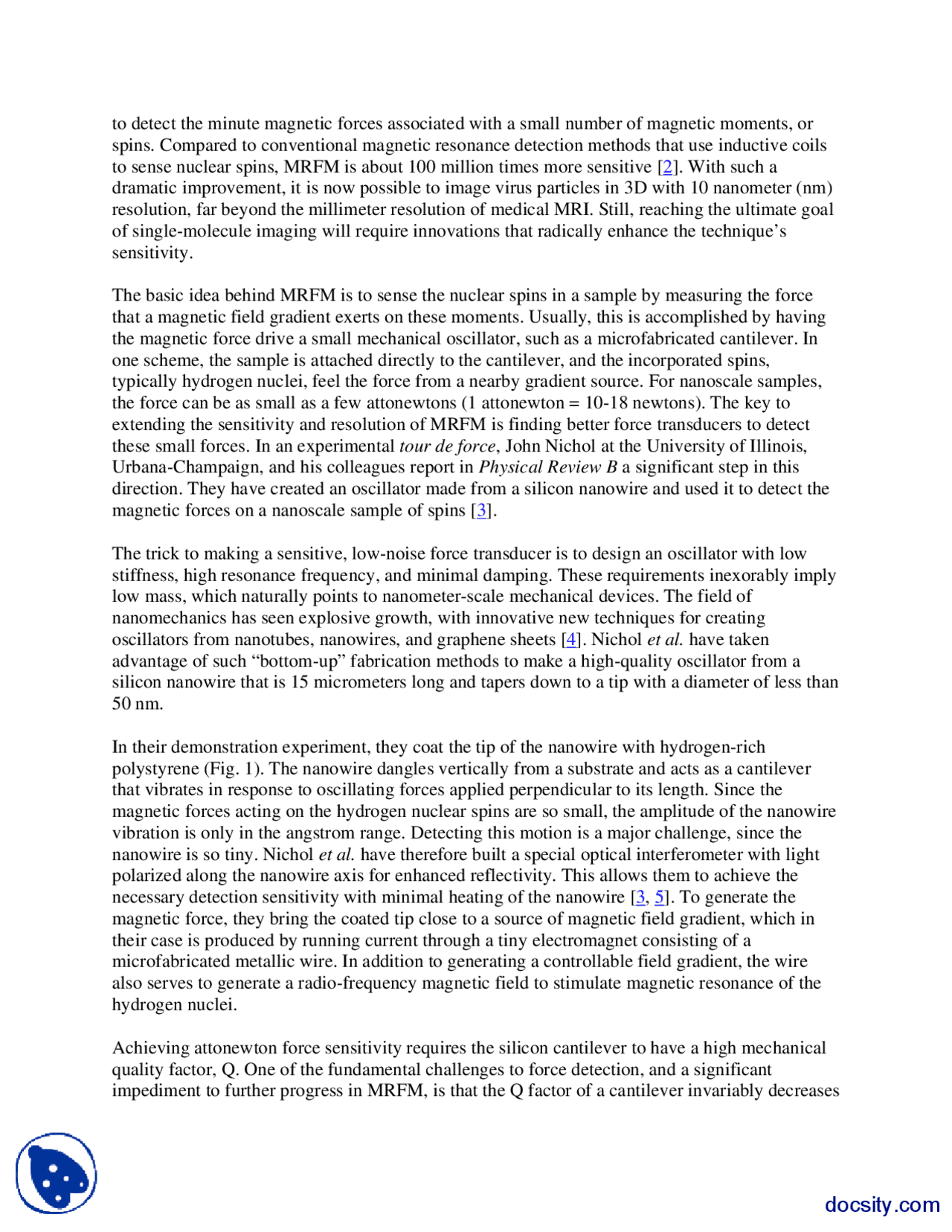 Silicon Nanowires-Advanced Quantum Mechanics-Lecture Handout ...