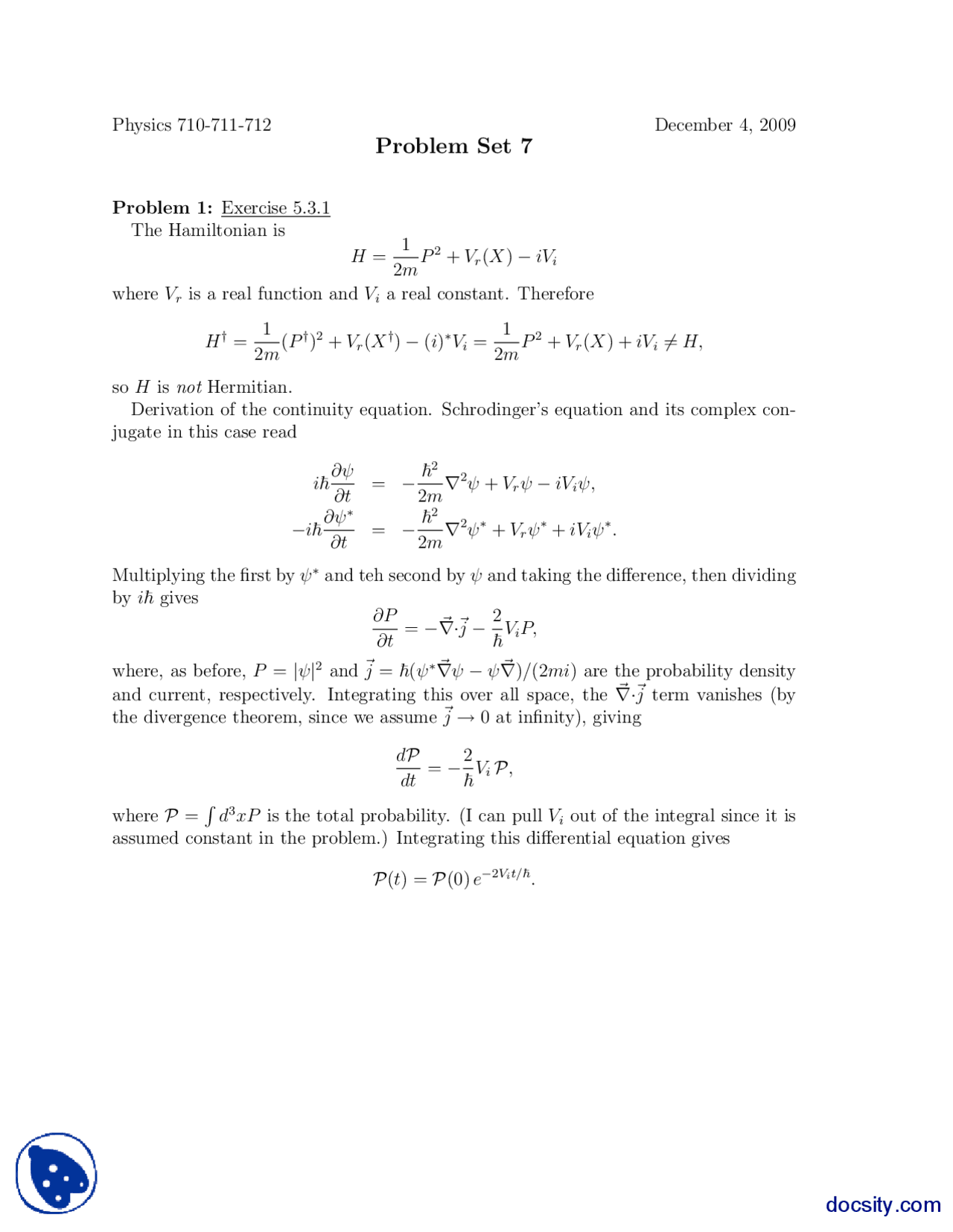 Hamiltonian Part 1-Fundamentals of Classical and Relativistic Mechanics-Assignment Solution ...