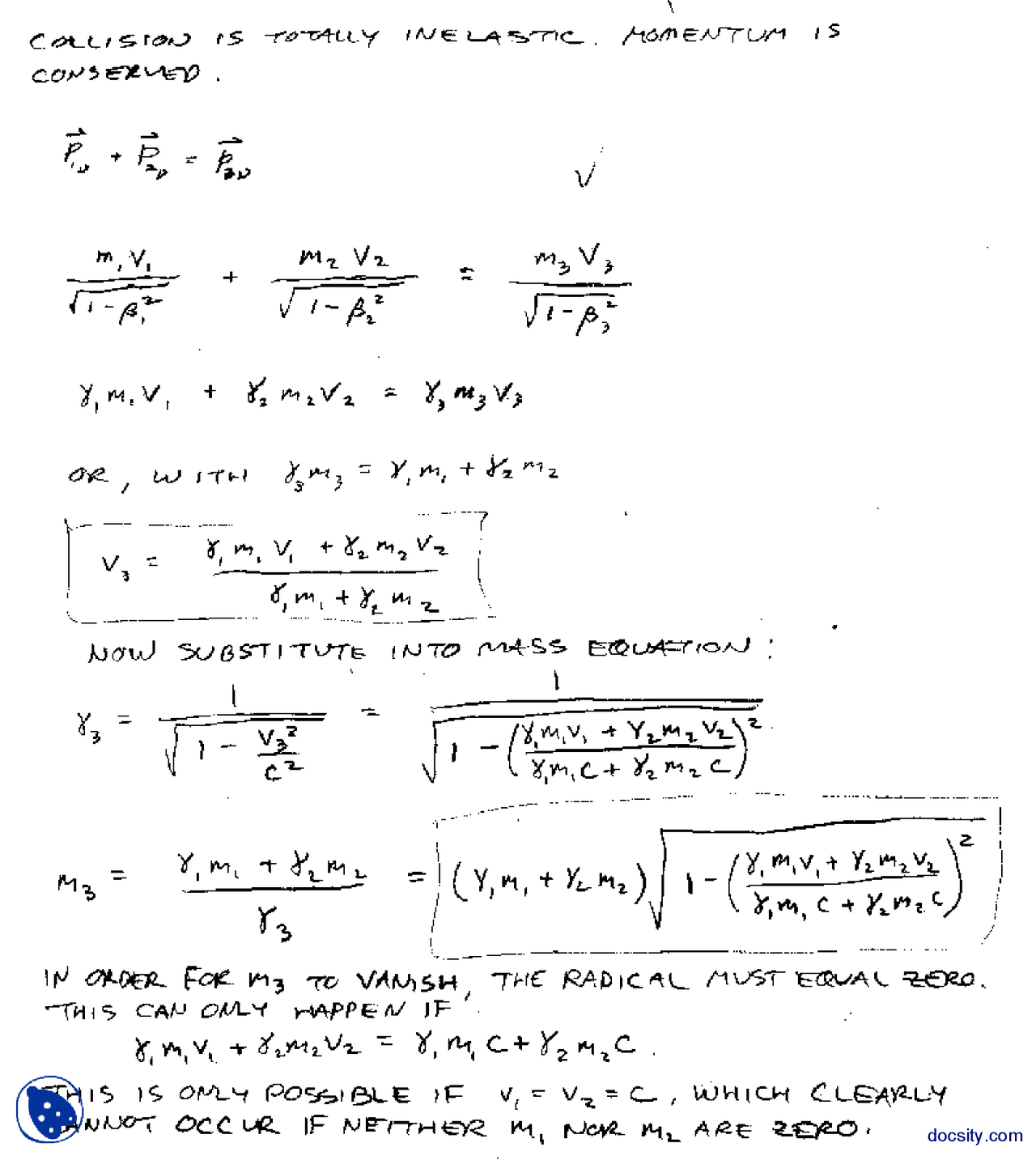 Inelsctic Collisions-Advanced Quantum Physics-Sloved Assignment Problems - Docsity