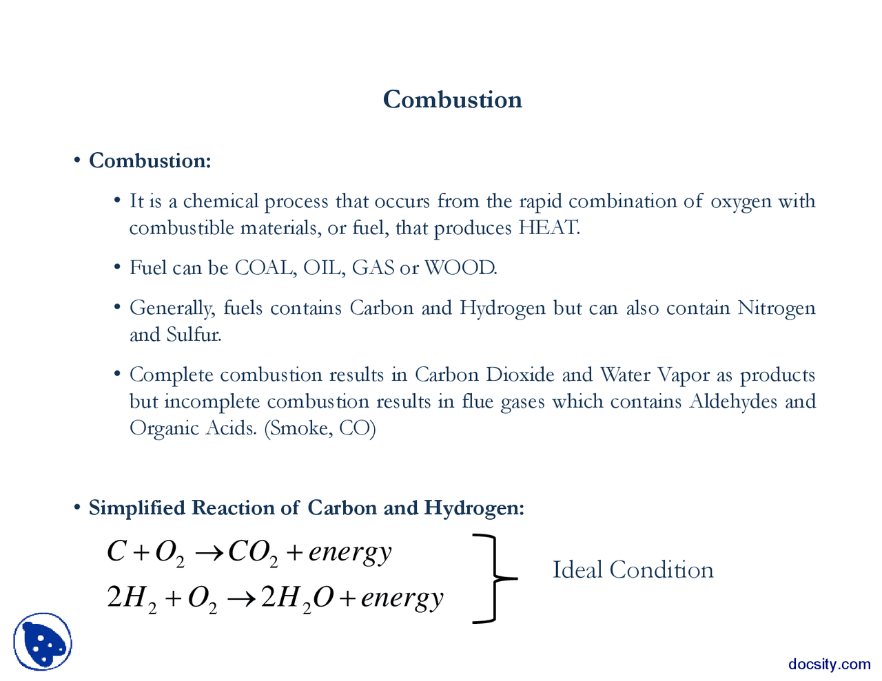 Combustion-Advanced Engineering Dynamics-Lecture Slides - Docsity