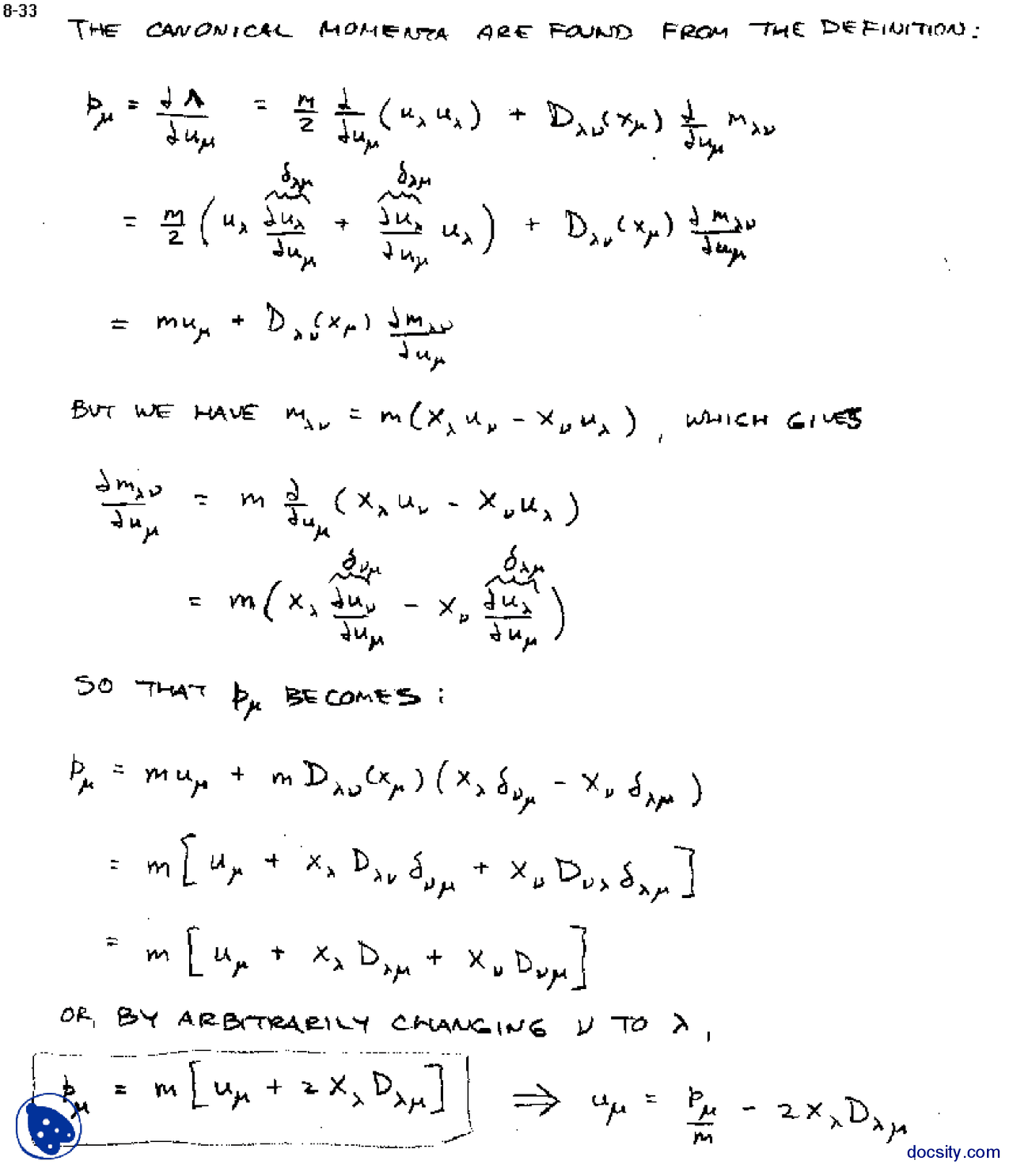Conical Momenta Part 1-Fundementals of Quantum Physics-Sloved Assignment Problems - Docsity