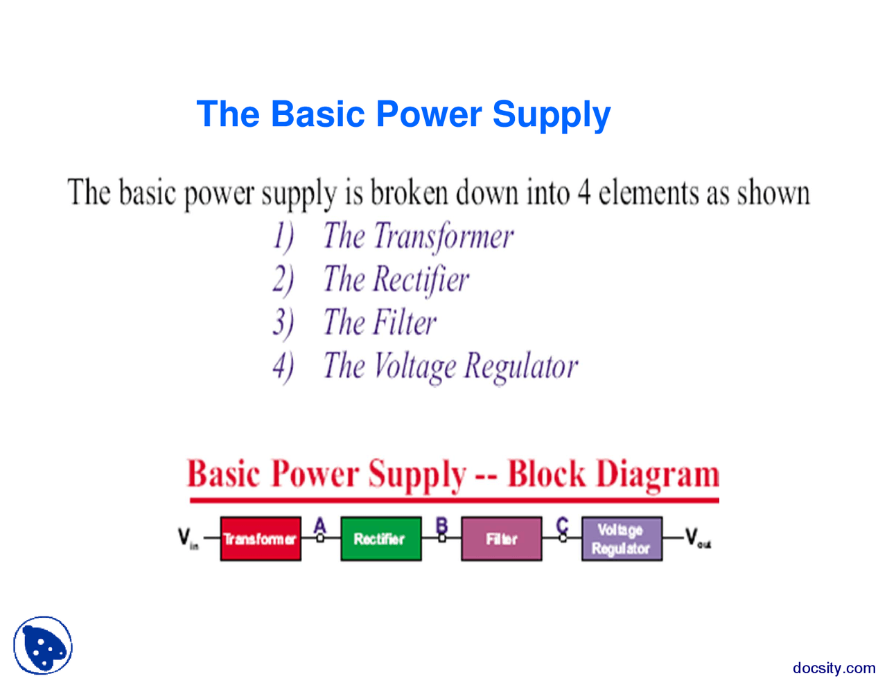 The Basic Power Supply I part 1-Digital Logic Design-Lecture Slides ...