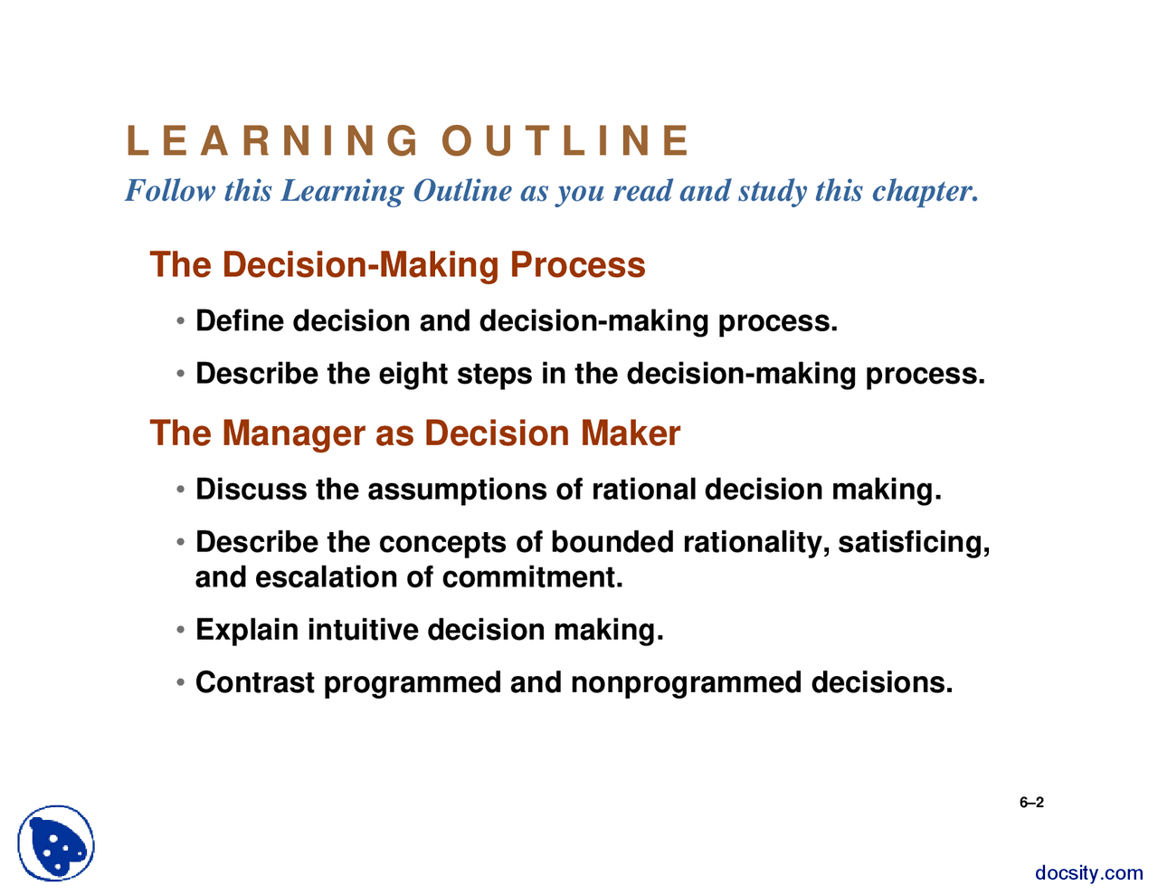 Decision Making Principles Of Managment Lecture Slides Docsity