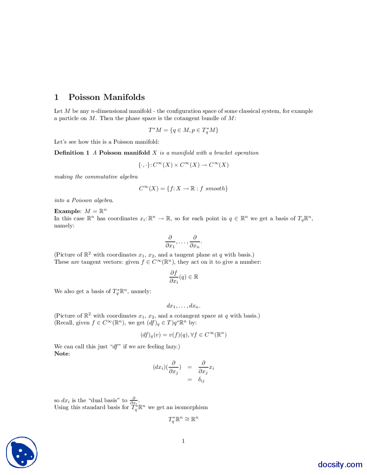 Poisson Manifolds Part 2-Classical and Relativistic Mechanics-Lecture ...