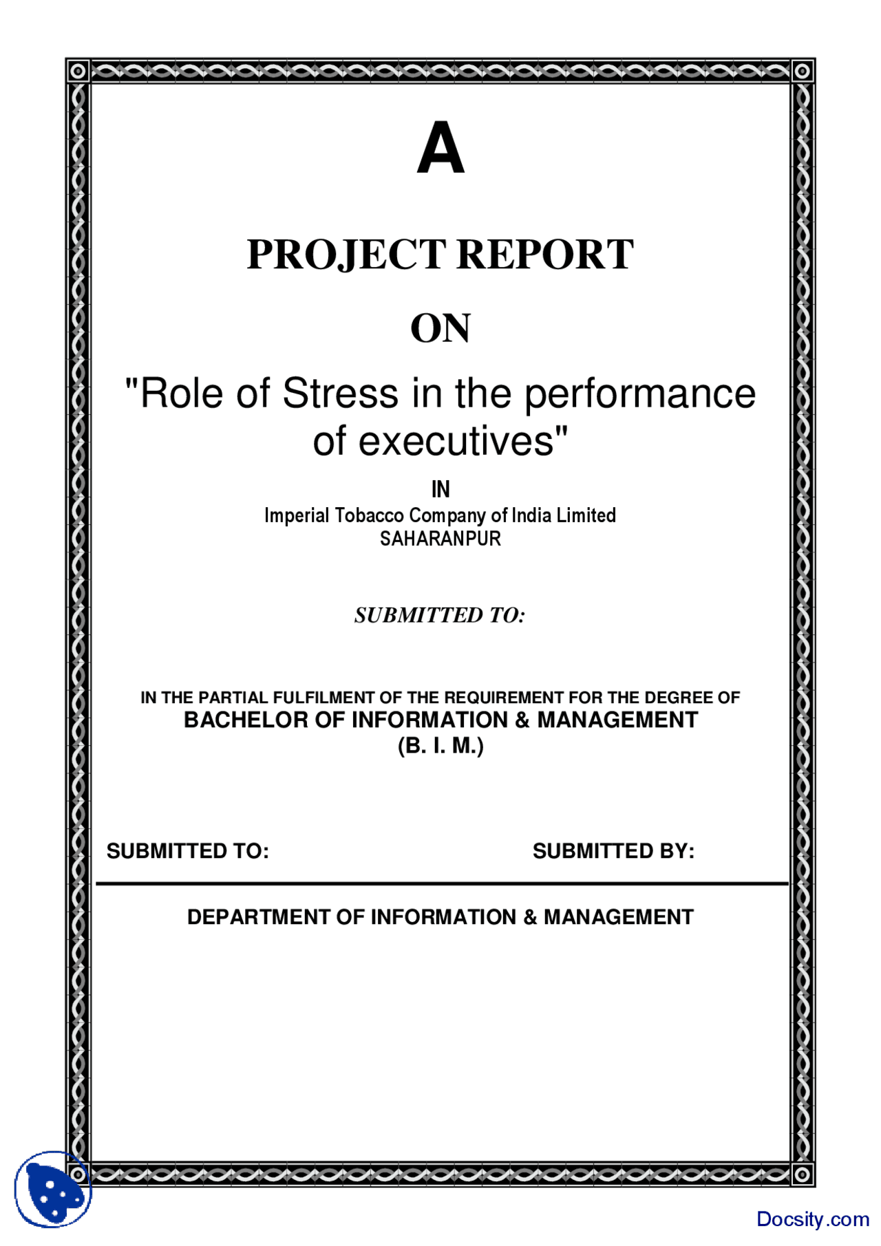 Title Page Example 3-Writing in Business-Handout - Docsity