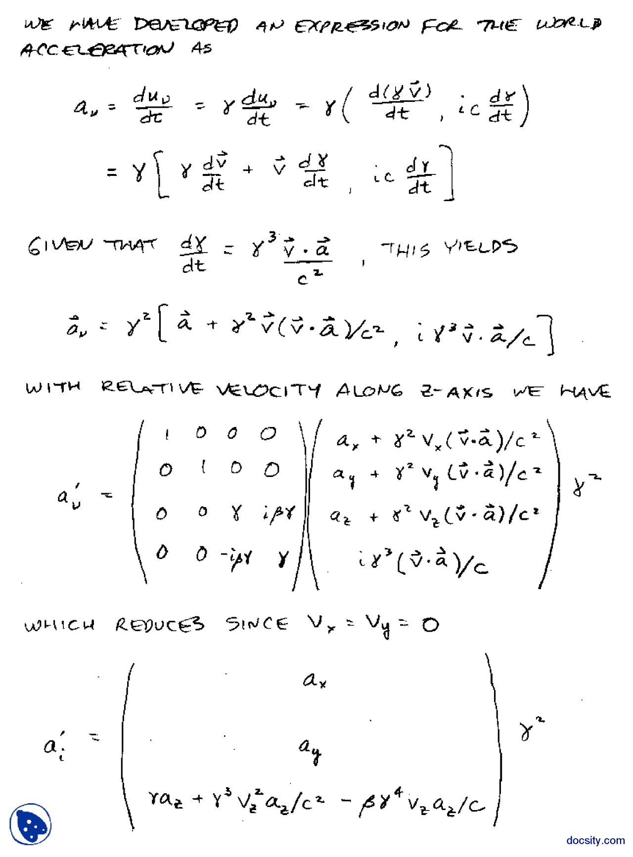 World Accleration Part 1 Quantum Physics Sloved Assignment Problems