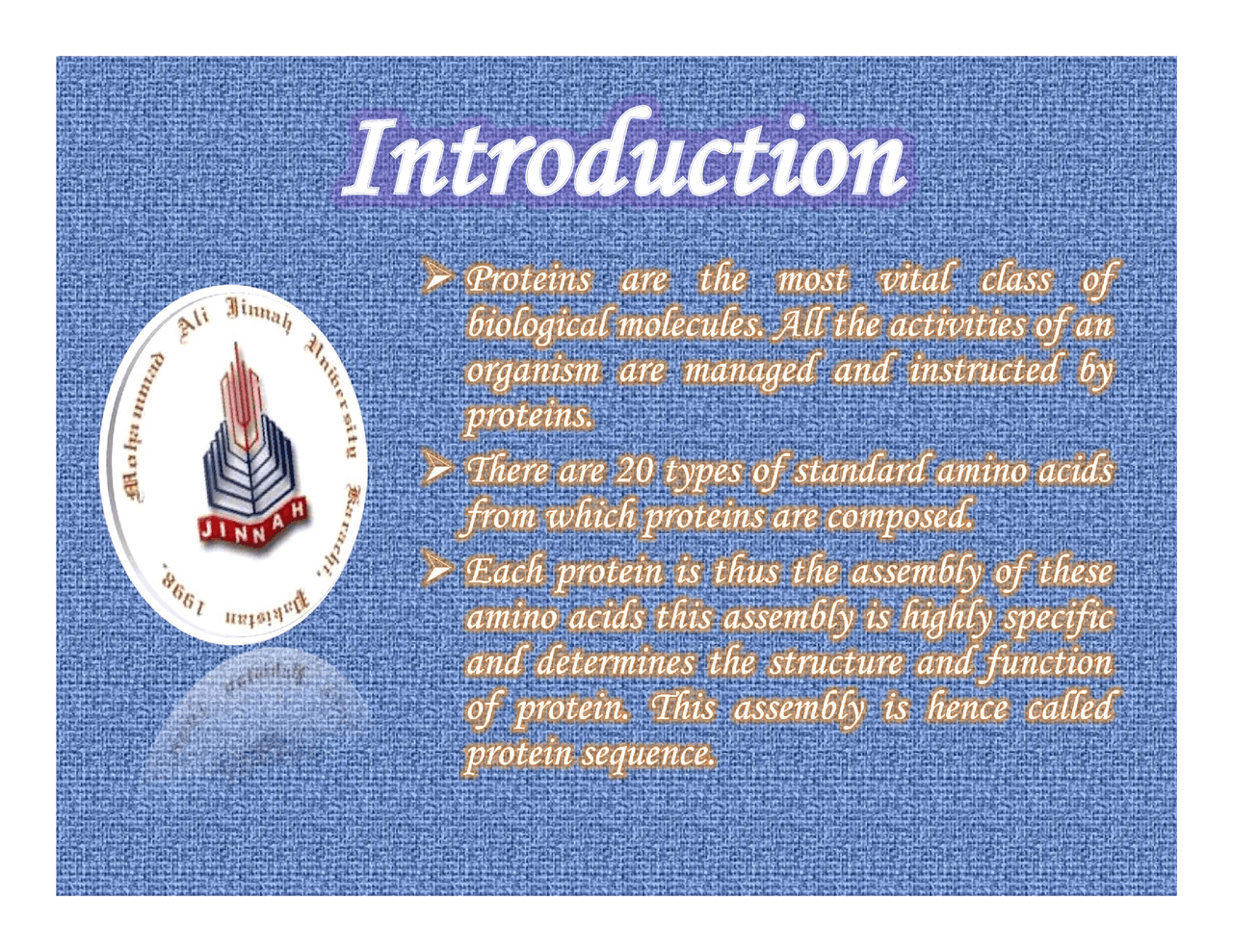 Pir International Protein Sequence Database Psd Proteomics Lecture Slides Docsity