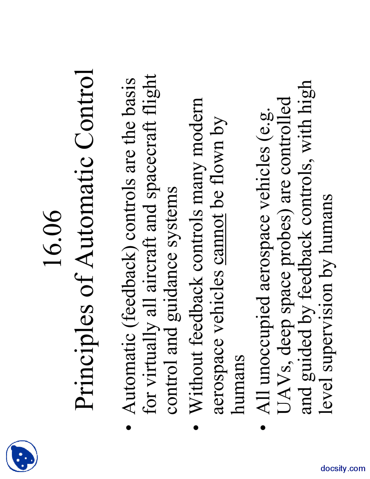 Course Objectives Control System Theory And Automation Control Lecture
