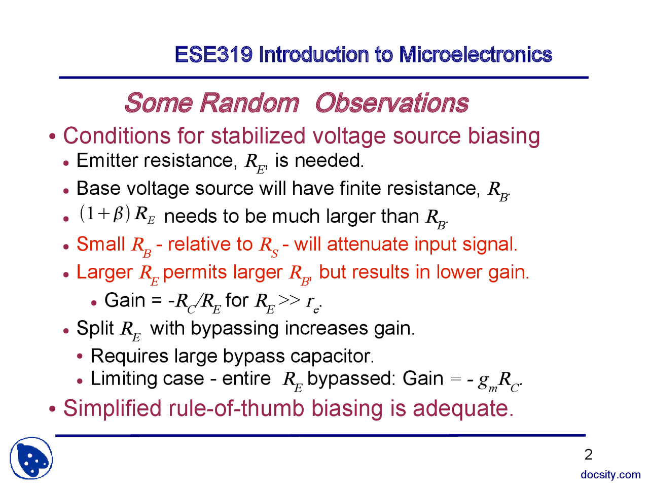 Common Emitter Amplifire Design Basic Electronics Lab Mannual Docsity