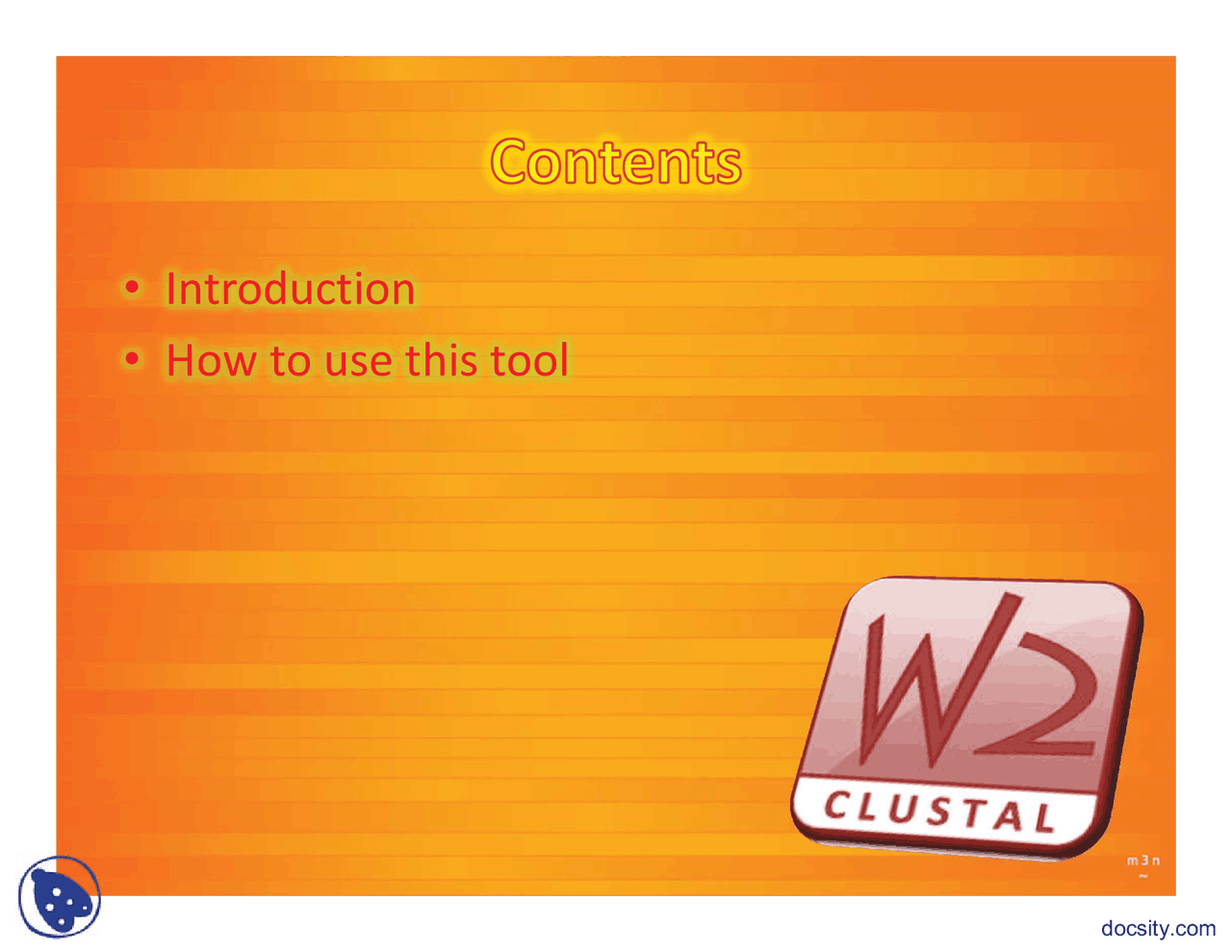 Clustralw2 Proteomics Lecture Slides Docsity