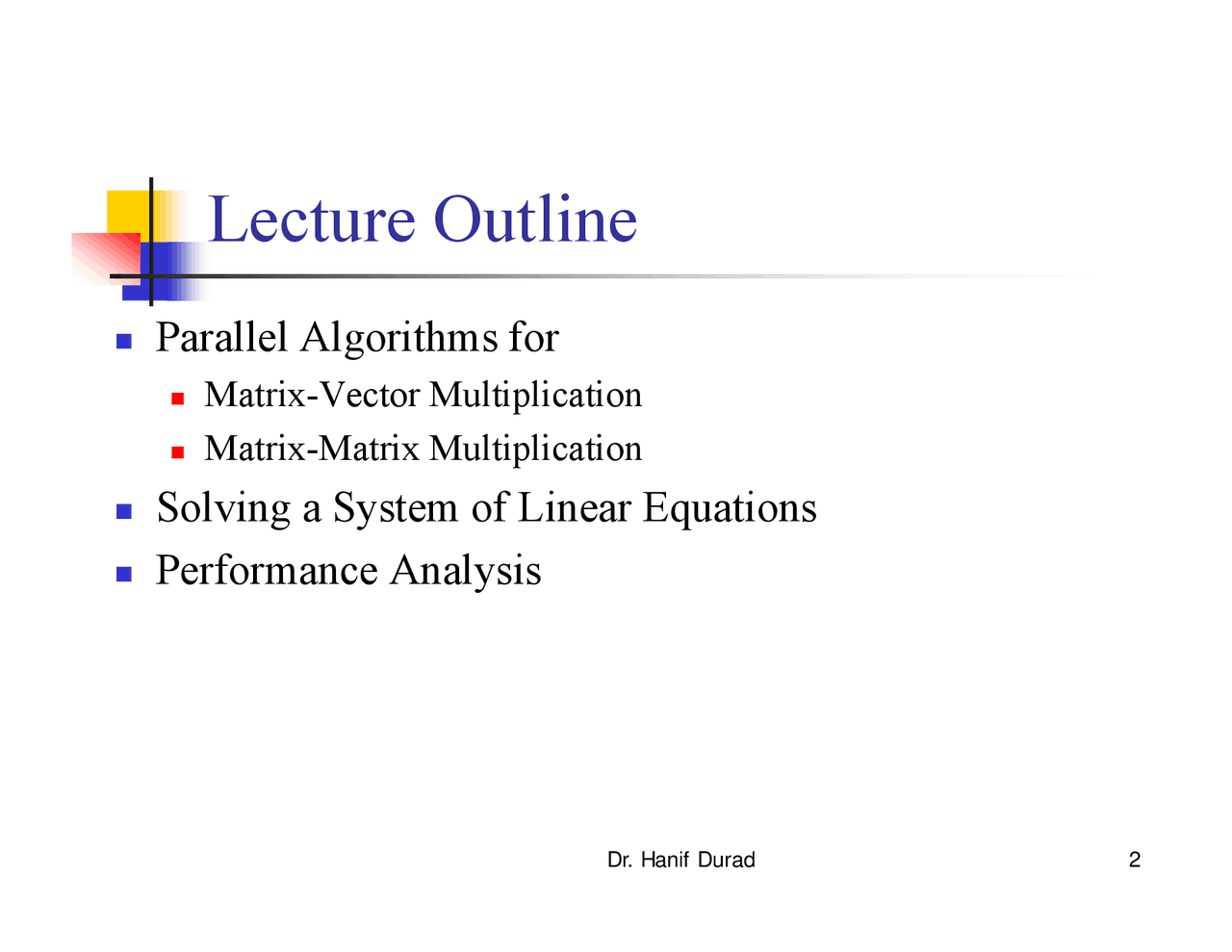 Dense Matrix Algorithms Parallel Computing Lecture Slides Docsity 3685