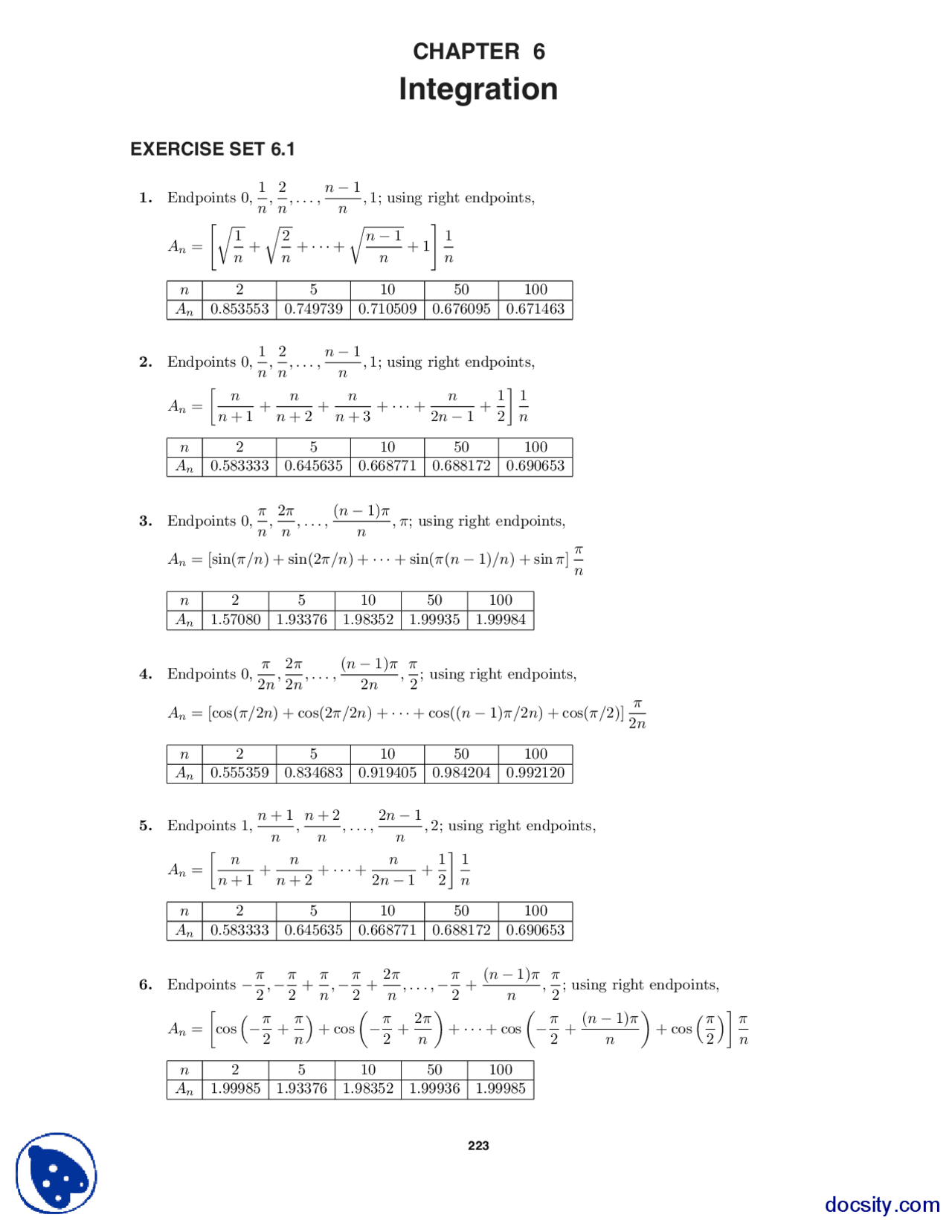 Integration Mathematics Statistics And Calculus Solution Manual Docsity